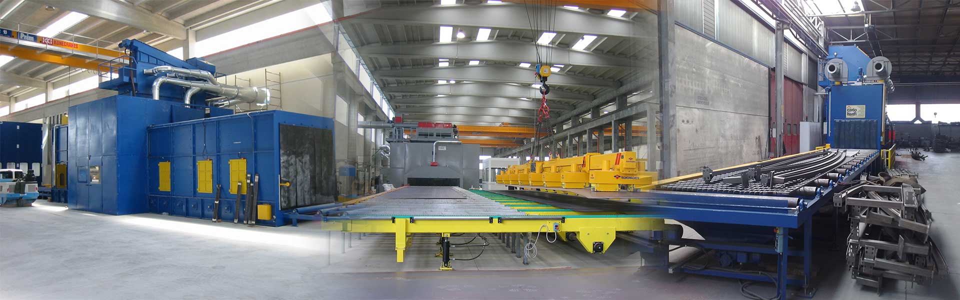 Shot blast, shot-peening machines and machine systems